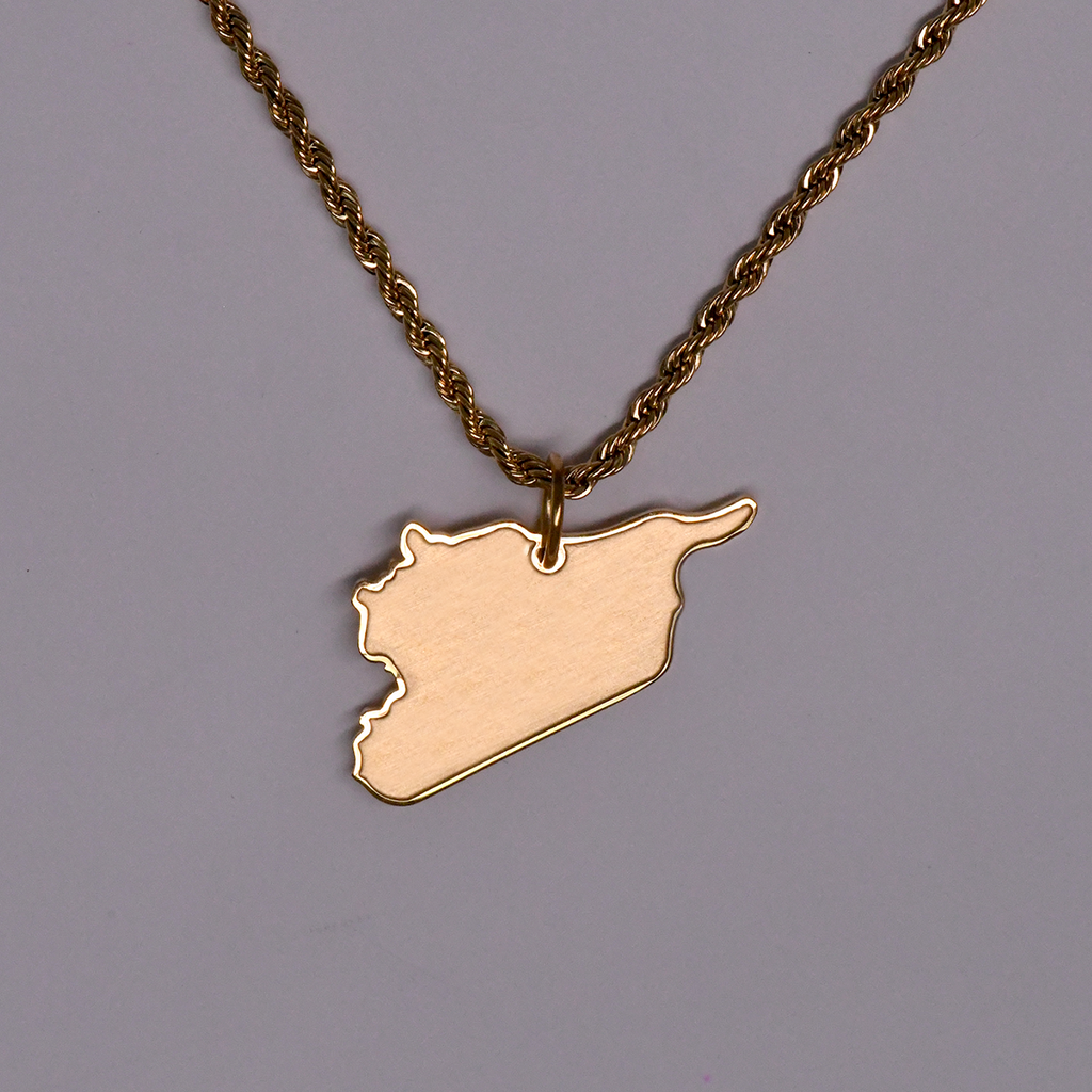 Syria Map Necklace